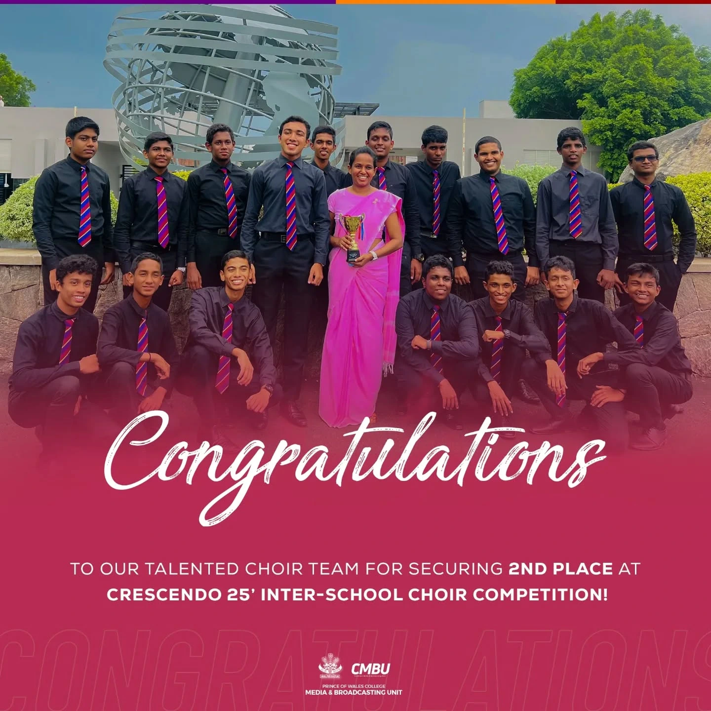 Harmonious Triumph: Choir Secures 2nd Place at Crescendo 25’ Competition